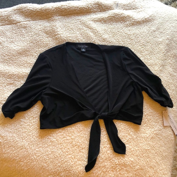 Perceptions | Tops | Black Wrap Top Pm | Poshmark